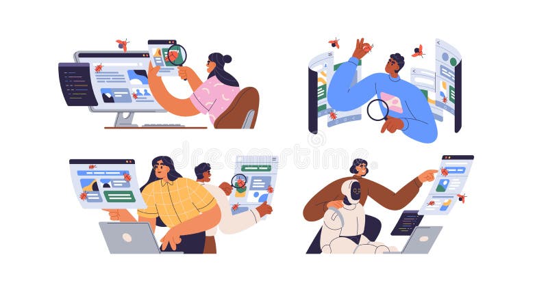 Defect finding stock illustration. Illustration of code - 27067817