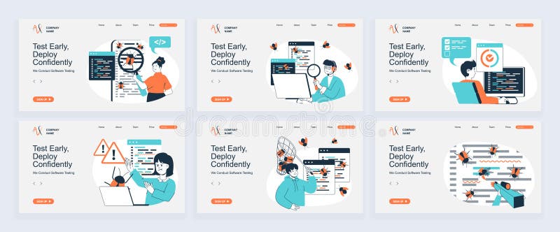Error Design Concept Landing Page Stock Illustrations – 1,039 Error ...