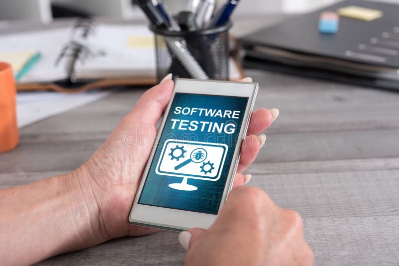 Software Testing Concept on a Smartphone Stock Photo - Image of ...