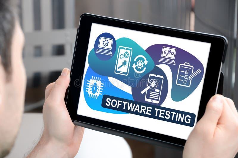 Software Testing Concept on a Tablet Stock Illustration - Illustration ...