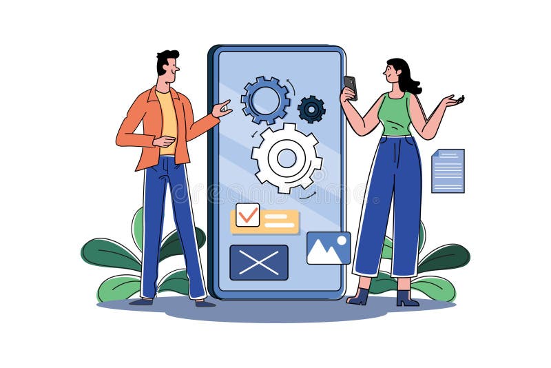 Ab Testing Illustration Concept on White Background Stock Vector ...