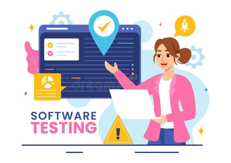 Software Testing Vector Illustration Featuring Application Engineering