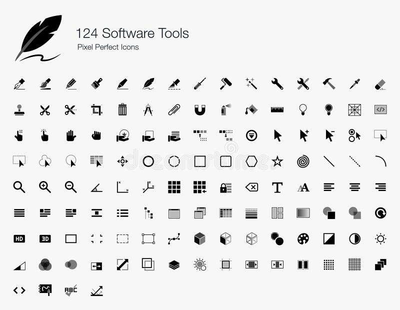 Software Concept: Cloud of Program Icons Stock Illustration ...