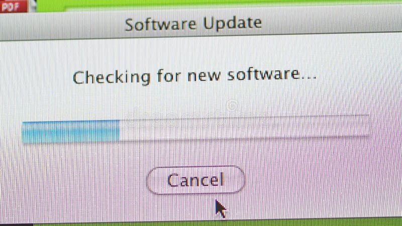 Software Update Bar Seen on Computer Monitor Display Stock Footage ...