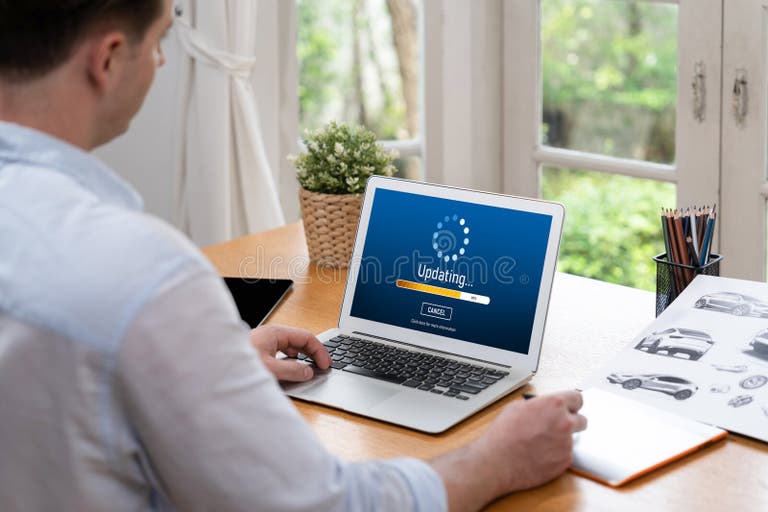 Software Update on Computer for Brisk Version of Device Software Stock ...