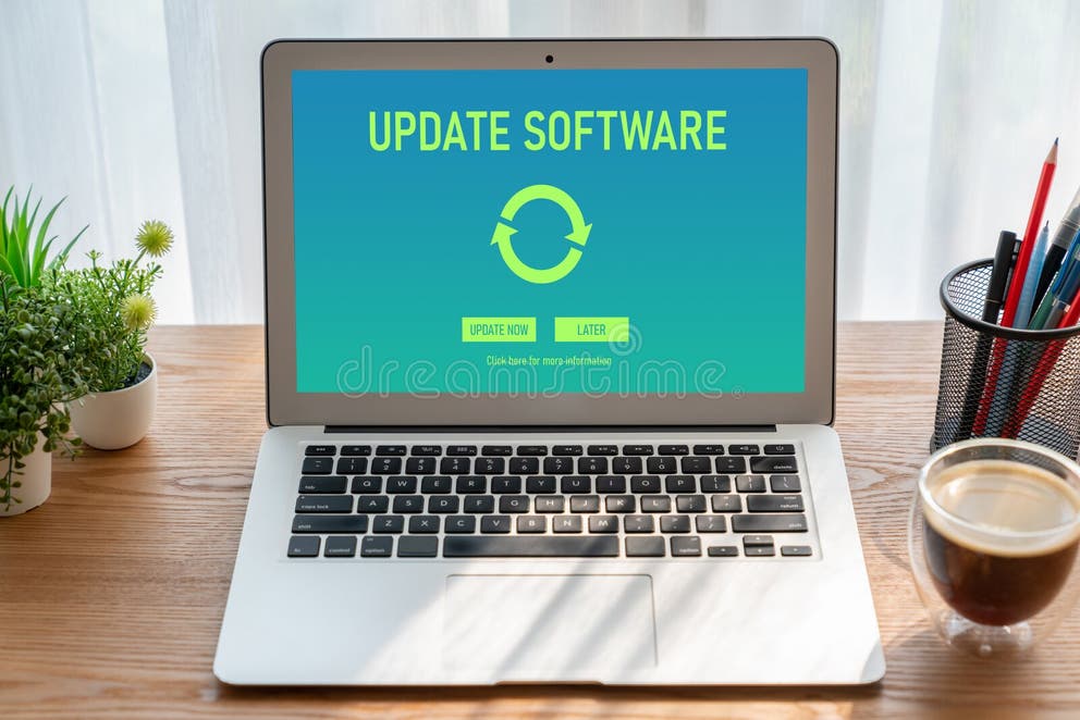 Software Update on Computer for Modish Version of Device Software Stock ...