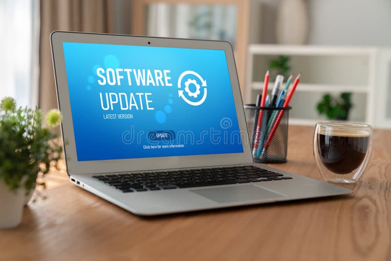Software Update on Computer for Modish Version of Device Software Stock ...
