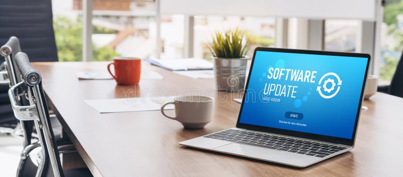 Software Update on Computer for Modish Version of Device Software Stock ...