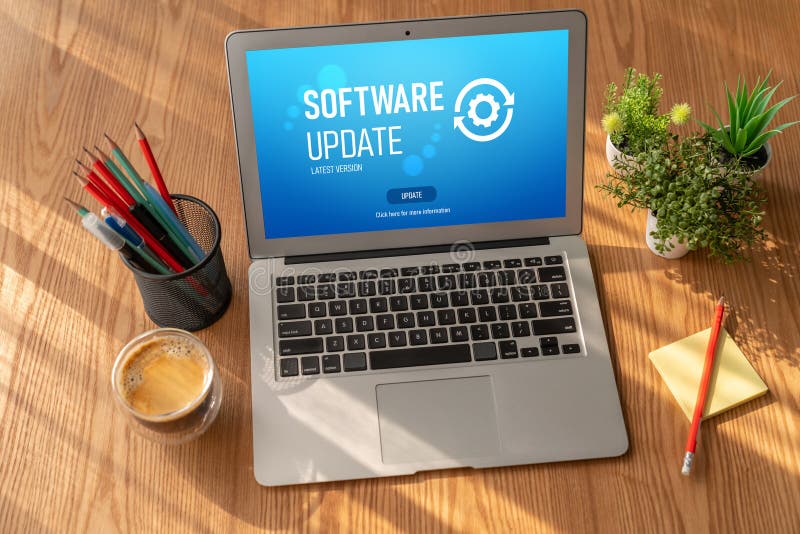 Software Update on Computer for Modish Version of Device Software Stock ...
