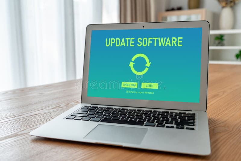Software Update on Computer for Modish Version of Device Software Stock ...