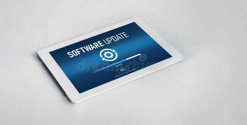 Software Update On Computer For Modish Version Of Device Software Stock Image Image Of Screen