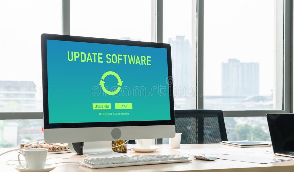 Software Update on Computer for Modish Version of Device Software Stock ...
