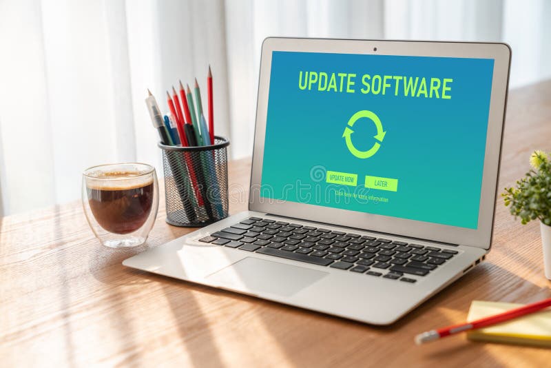 Software Update on Computer for Modish Version of Device Software Stock ...