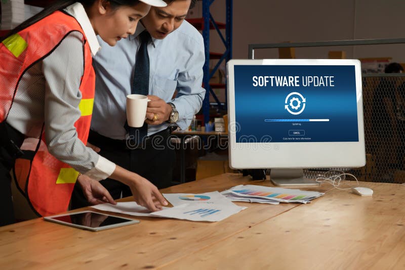 Software Update on Computer for Modish Version of Device Software Stock ...