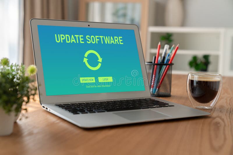 Software Update on Computer for Modish Version of Device Software Stock ...