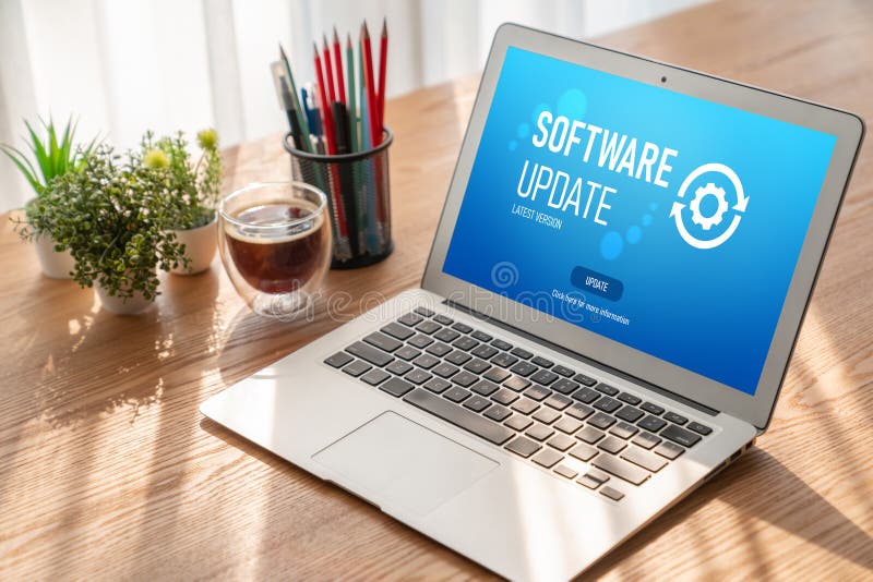 Software Update on Computer for Modish Version of Device Software Stock ...
