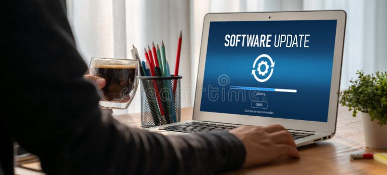 Software Update on Computer for Modish Version of Device Software Stock ...