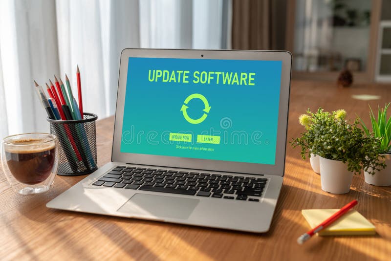 Software Update on Computer for Modish Version of Device Software Stock ...