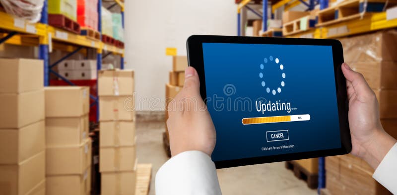 Software Update On Computer For Modish Version Of Device Software Stock Image Image Of