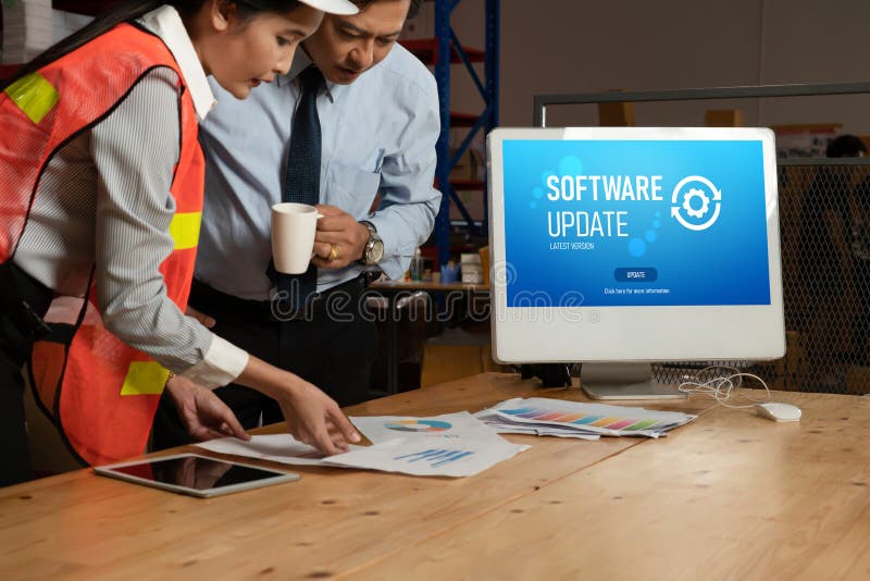 Software Update on Computer for Modish Version of Device Software Stock ...