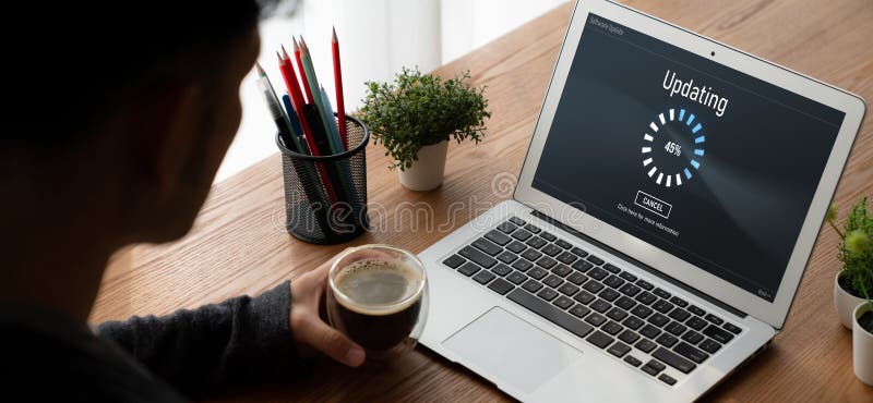 Software Update on Computer for Modish Version of Device Software Stock ...