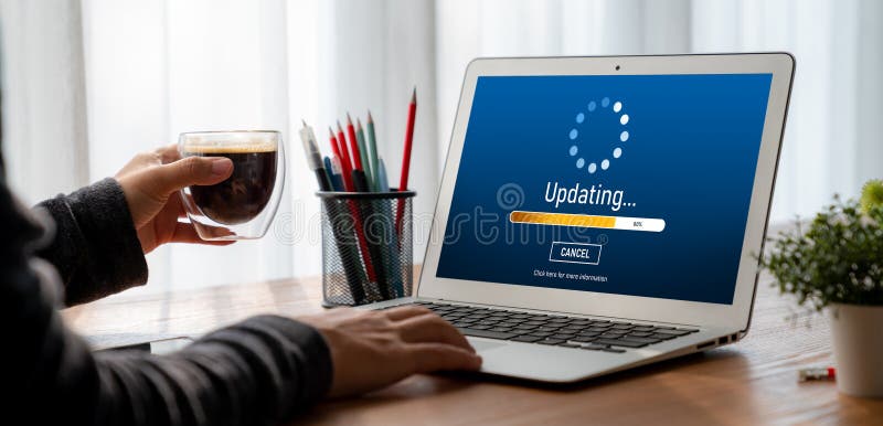 Software Update on Computer for Modish Version of Device Software Stock ...