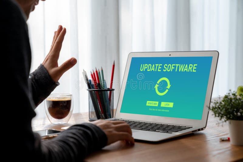 Software Update on Computer for Modish Version of Device Software Stock ...