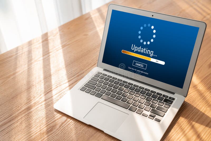 Software Update on Computer for Modish Version of Device Software Stock Image - Image of ...