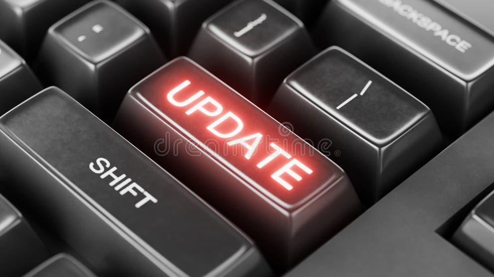 Software Update Concept. Data Update. New Version of the Program Stock ...