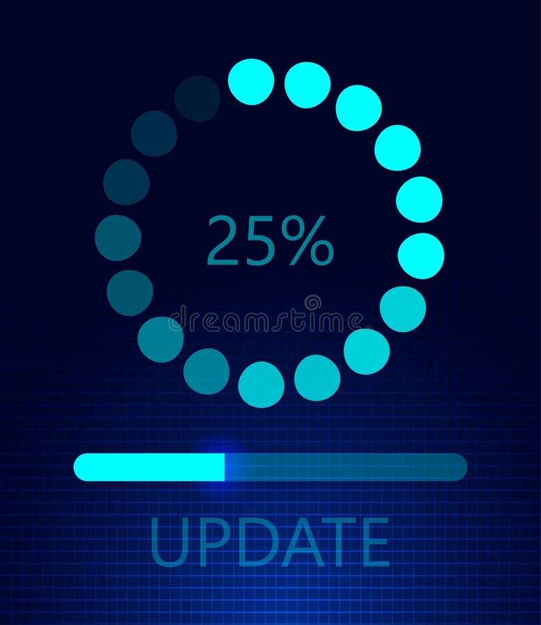 Loading Progress Bar Vector Style in Doodle Style. Updated Progress ...