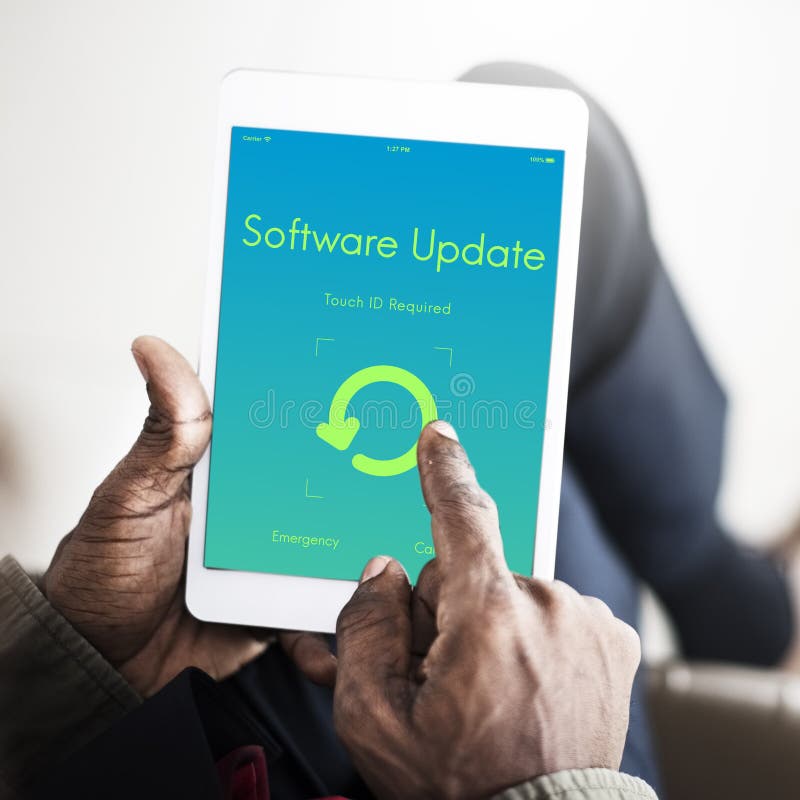 Software Update Electronic Device Display Concept Stock Photo - Image ...