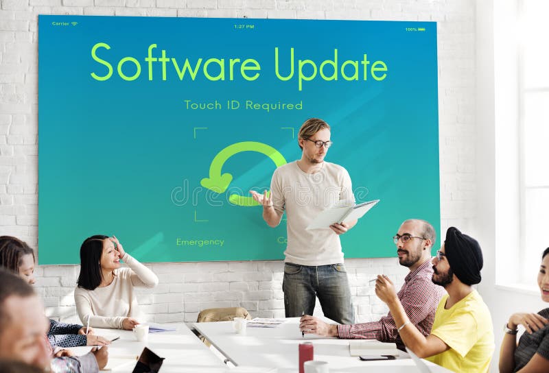 Software Update Electronic Device Display Concept Stock Photo - Image ...