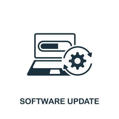 Software Update Icon. Monochrome Simple Cyber Security Icon for ...