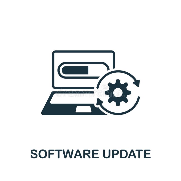 Software Update Icon. Monochrome Simple Cyber Security Icon for ...