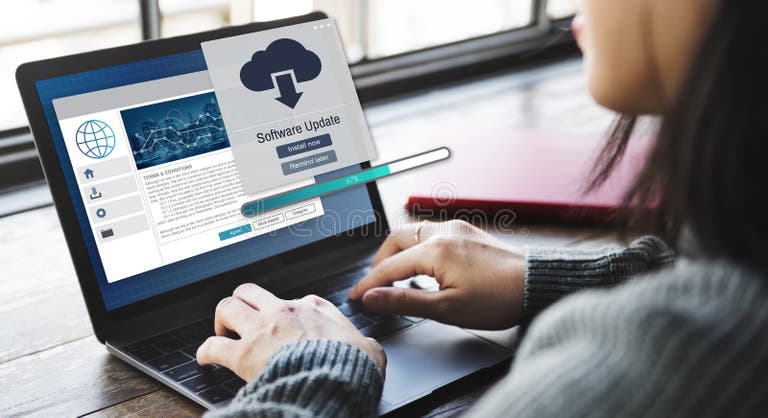 Software Update Installation Upgrade Data Concept Stock Photo - Image ...