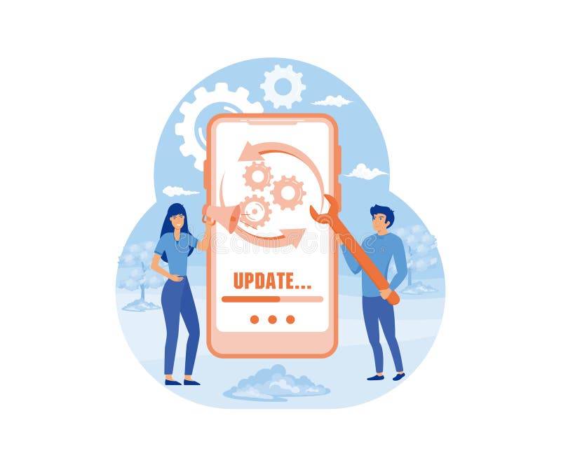 Software Update People for Mobile App Design. Mobile Application Design ...
