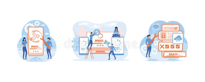 Operating System Icon Set Stock Illustrations – 1,034 Operating System ...