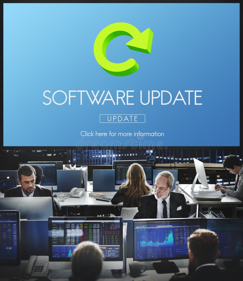 Software Update Program Digital Improvement Concept Stock Photo - Image ...
