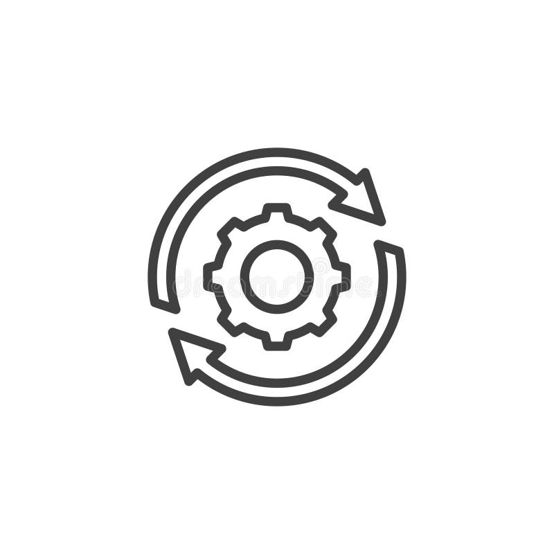 Software Updates line icon stock vector. Illustration of pictogram ...