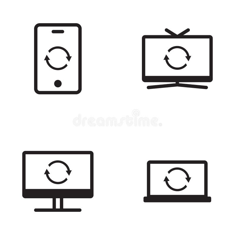Software Updates for Phone, TV, Computer and Laptop. Simple Icon ...