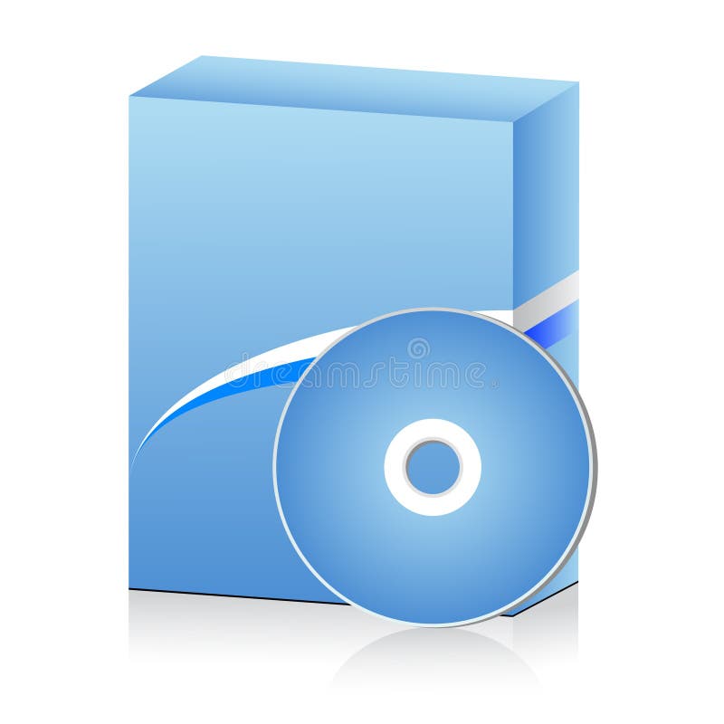 Multicolored Software Boxes with Cd Stock Vector - Illustration of ...