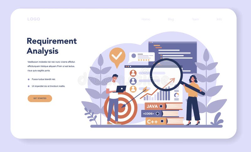 Software Web Banner or Landing Page. Idea of Programming Stock Vector ...