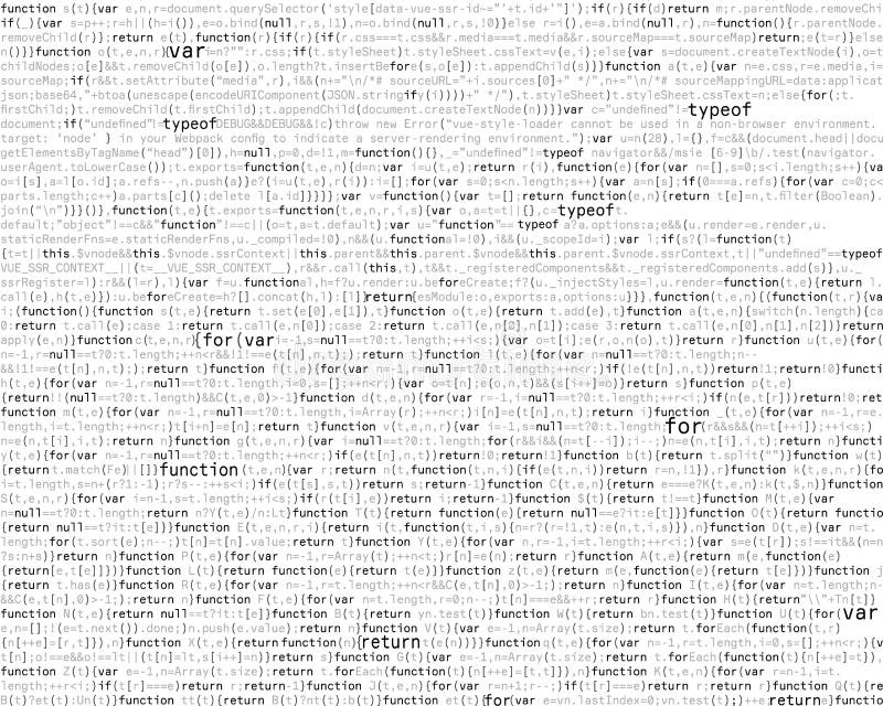 Software Web Developer Programming Code Javascript Random Parts Of Program Code Stock Vector