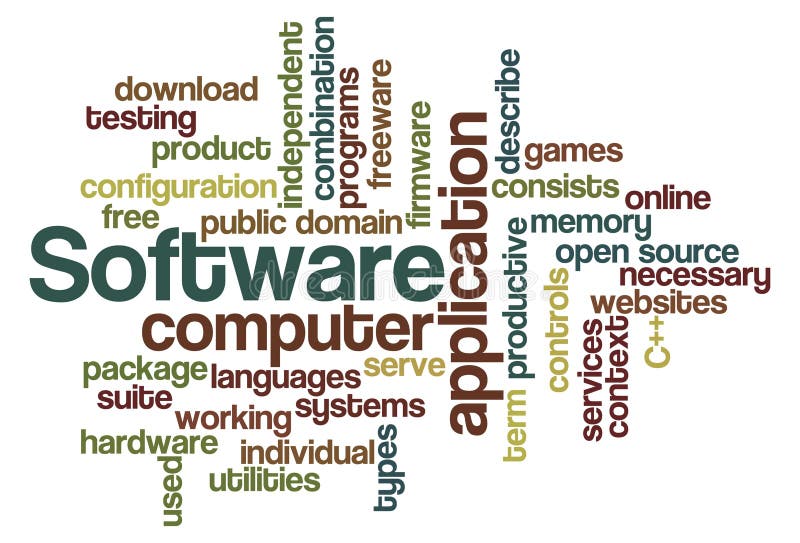 Open Source Software Word Cloud Stock Illustration - Illustration of ...
