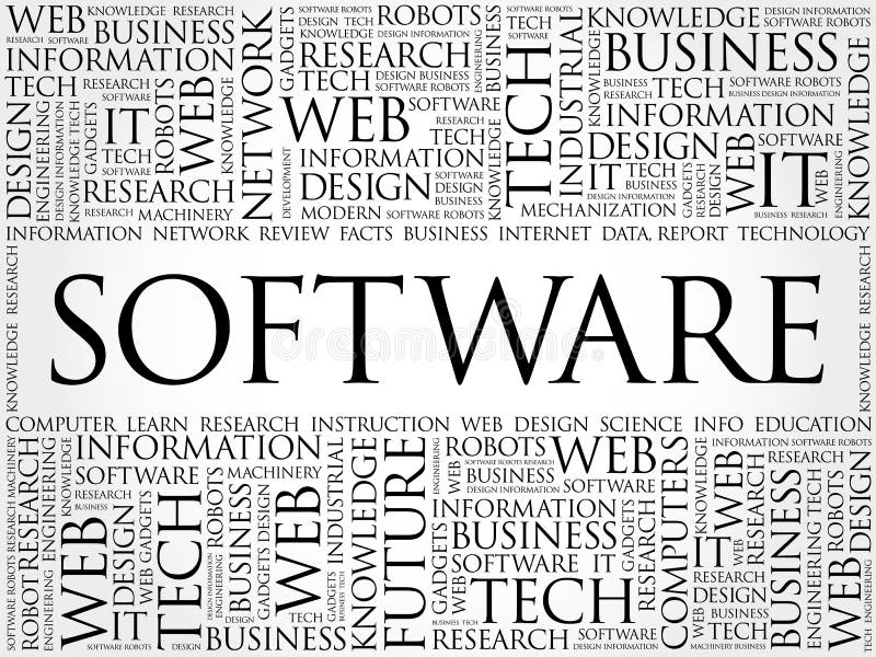 Software Word Cloud Collage Stock Illustration - Illustration of ...