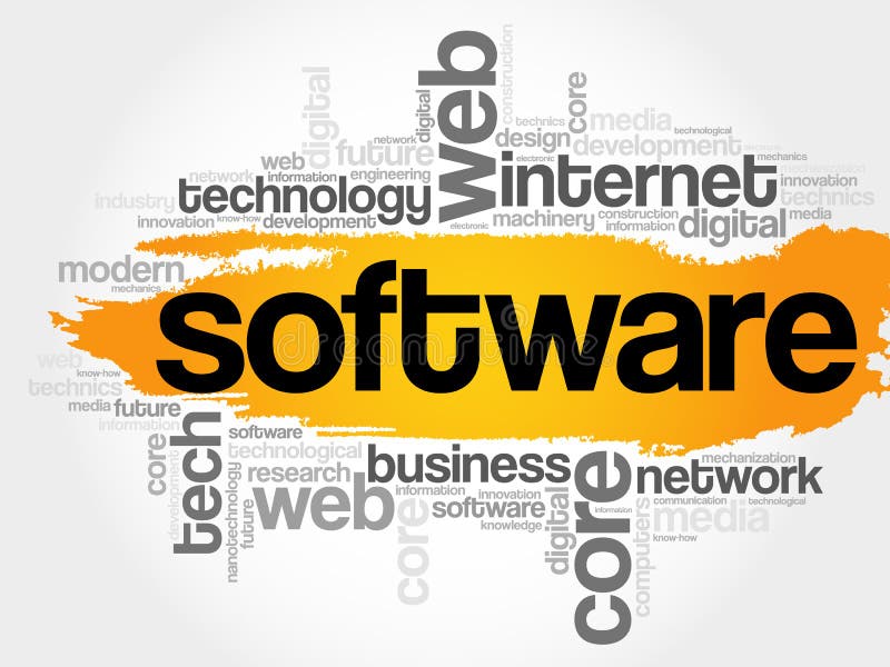 Software Word Cloud Collage Stock Illustration - Illustration of ...