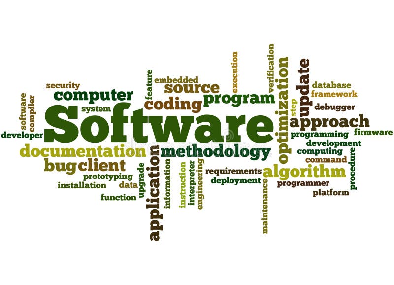 Software, Word Cloud Concept 3 Stock Illustration - Illustration of ...