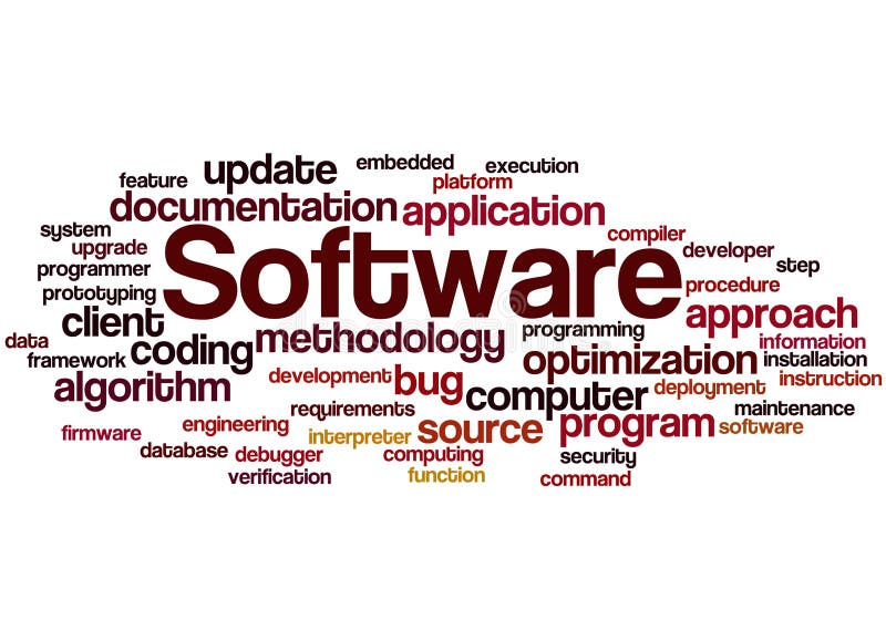 Software, Word Cloud Concept 8 Stock Illustration - Illustration of ...