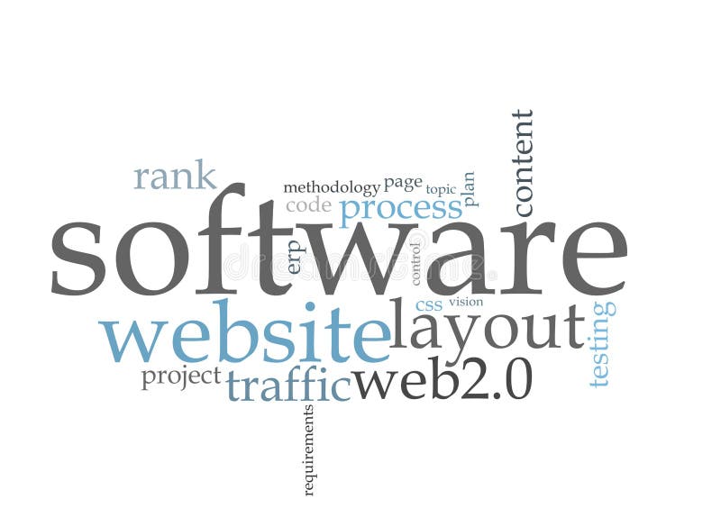 Software design word cloud stock photo. Image of plan - 88535416