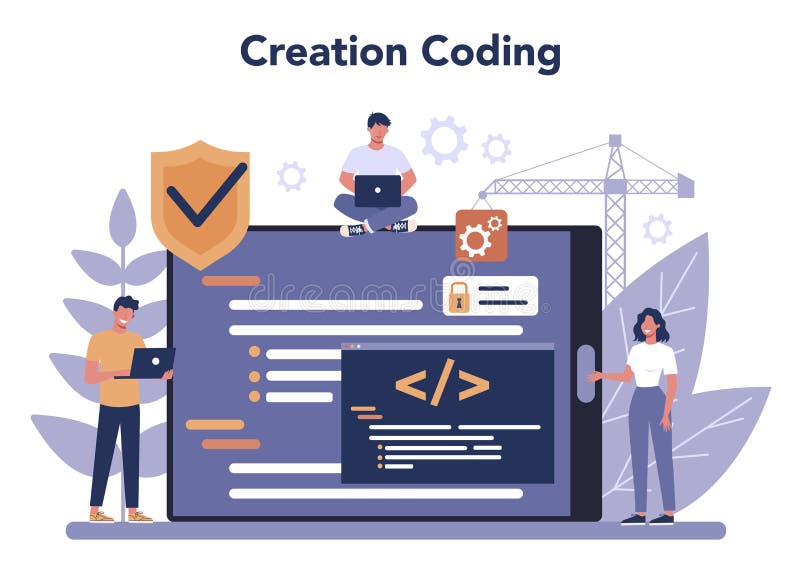 Softwareentwickler-Online-Service Oder Plattform. Idee Der ...